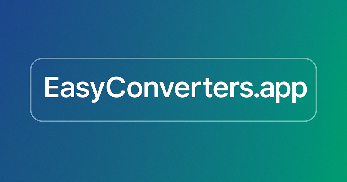 Easy Converters - Fast & Free Tools